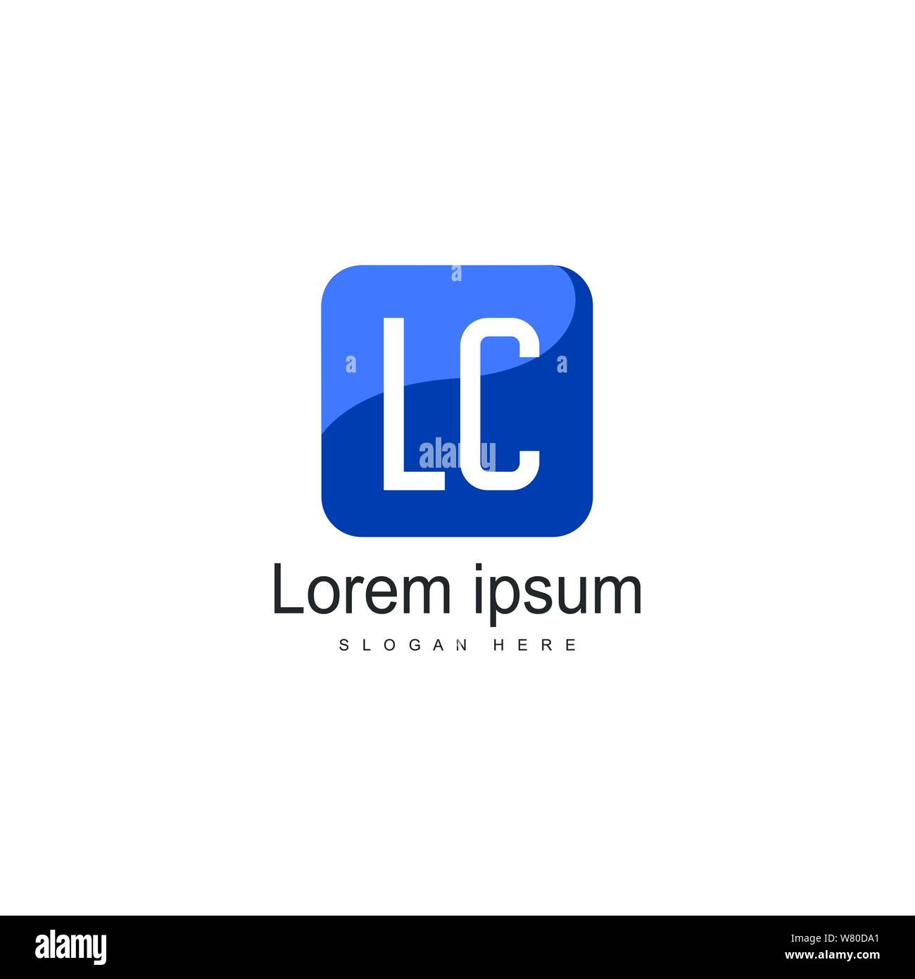 Initial LC logo template with modern frame. Minimalist LC letter logo ...