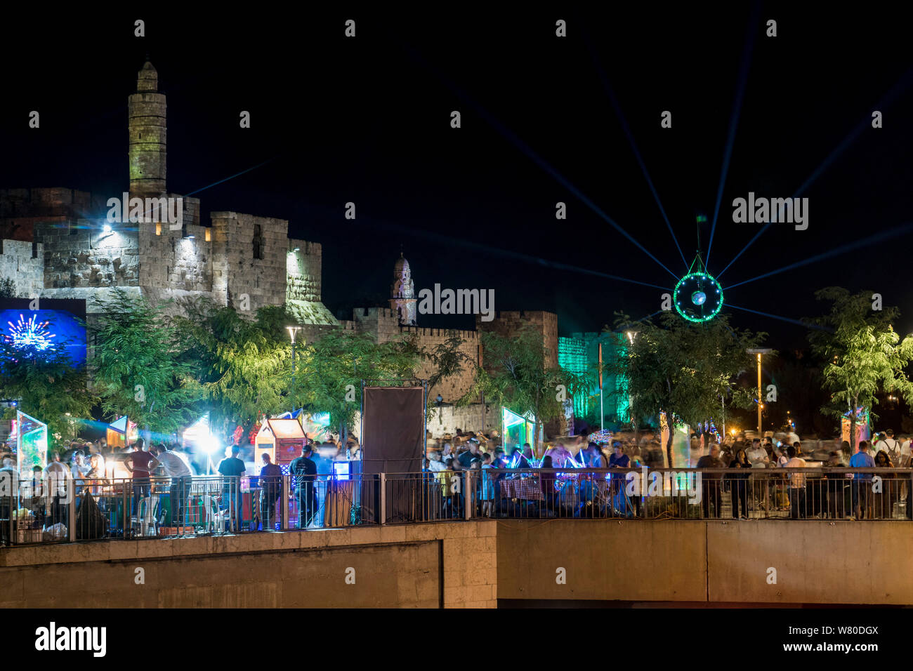 Jerusalem, Israel. The Annual Jerusaelm festival of lights, in which ...