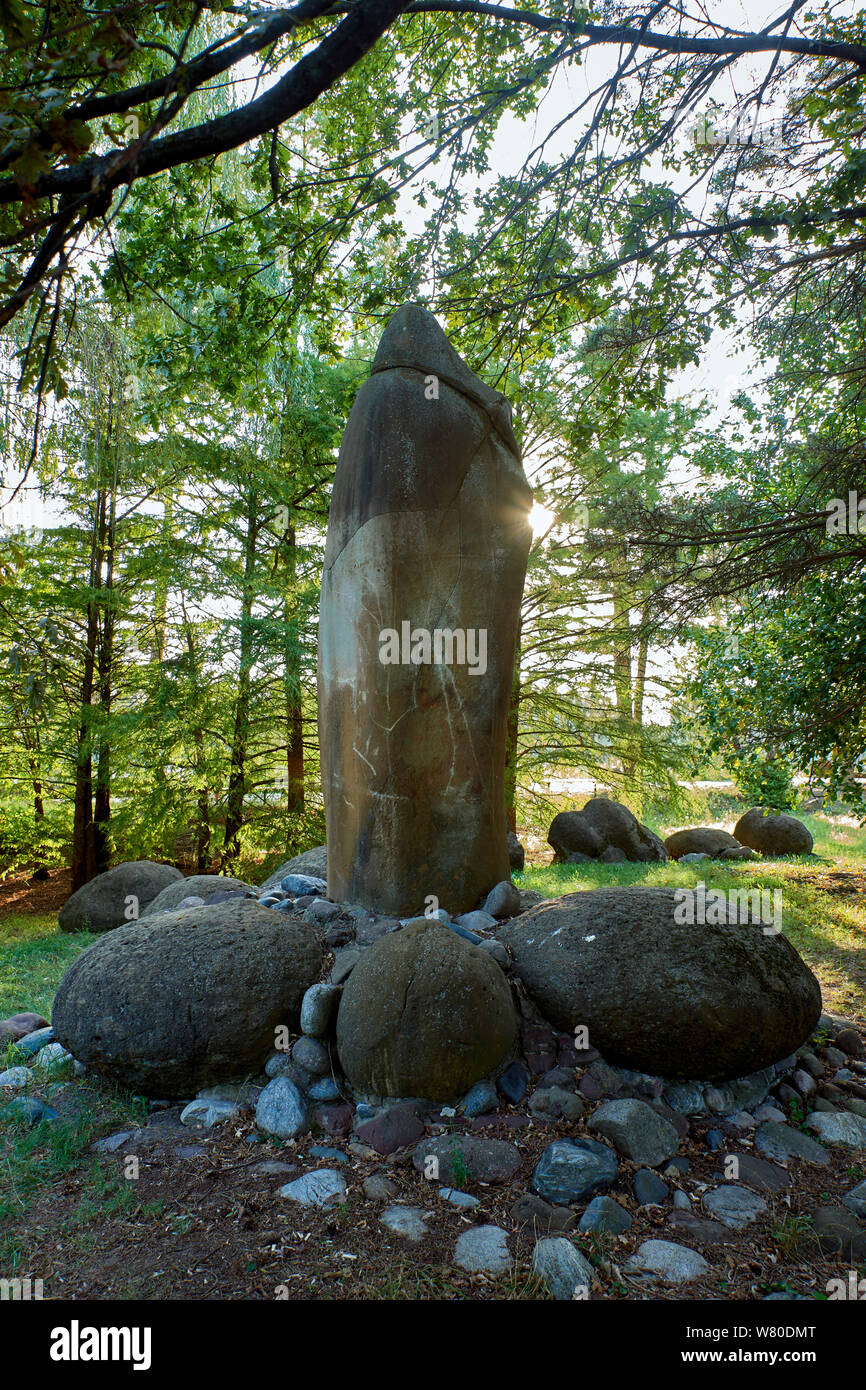 Phallus stone. Phallus-like stone. Penis-like stone Stock Photo - Alamy