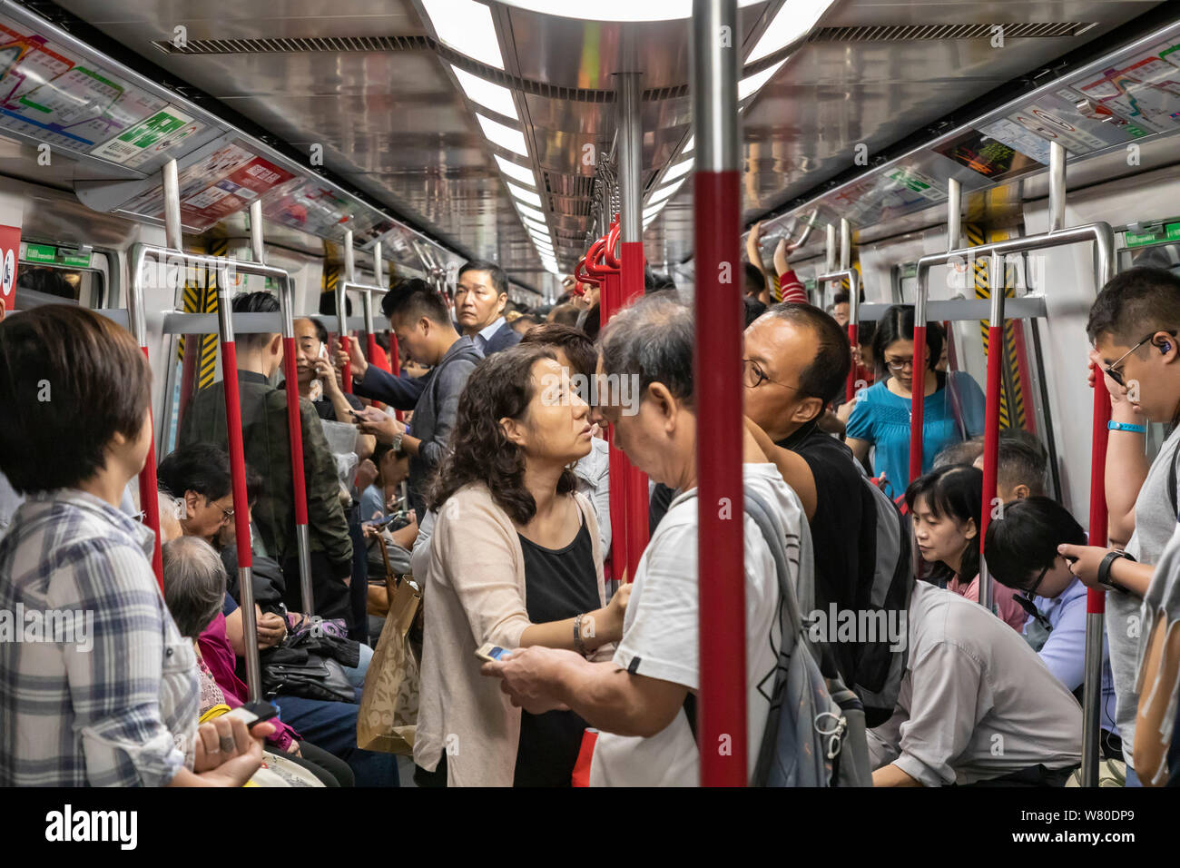 MRT subway passengers, Hong Kong, SAR, China Stock Photo - Alamy