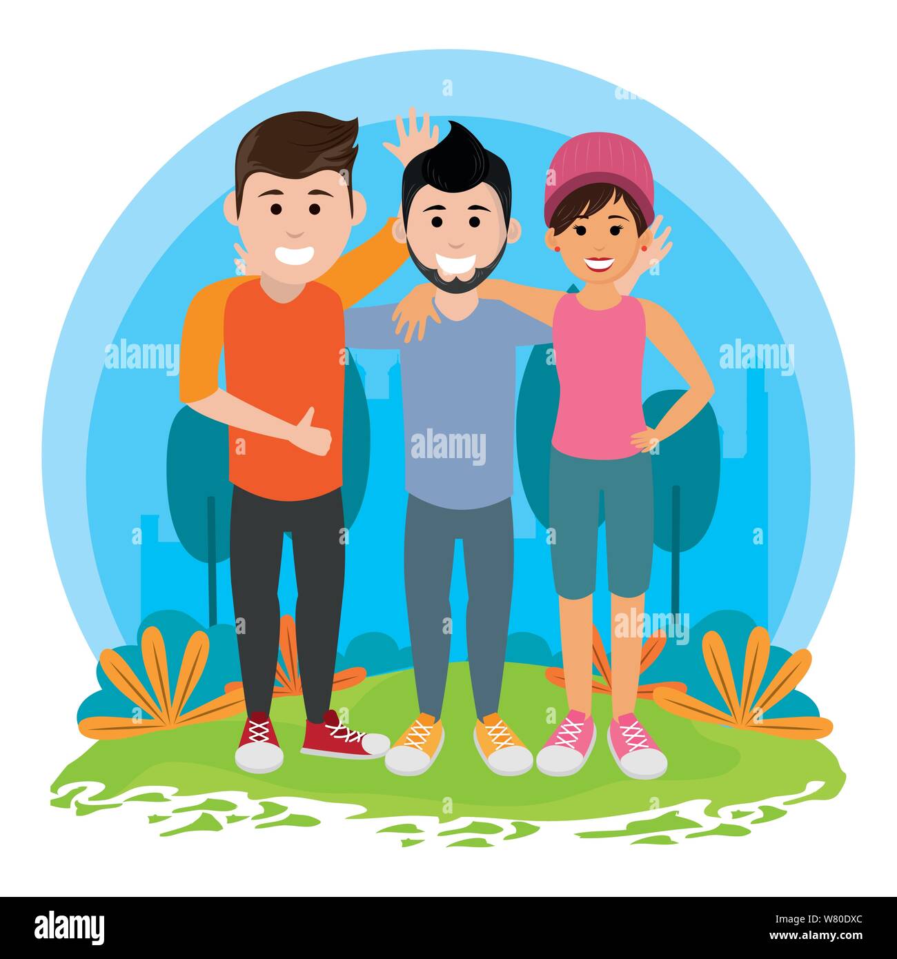Guy Friends Hanging Out Clipart