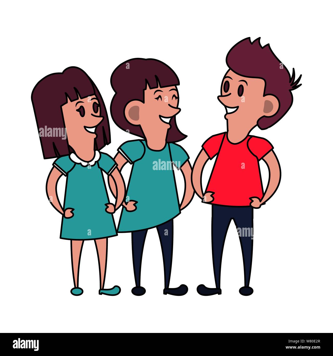 friends kids young children cartoon Stock Vector Image & Art - Alamy