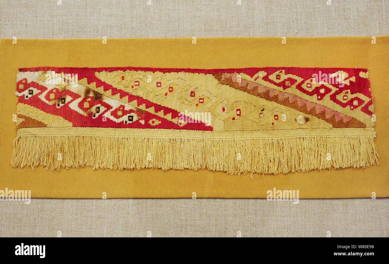 Textile fragments. There were different types of textiles qualities ...