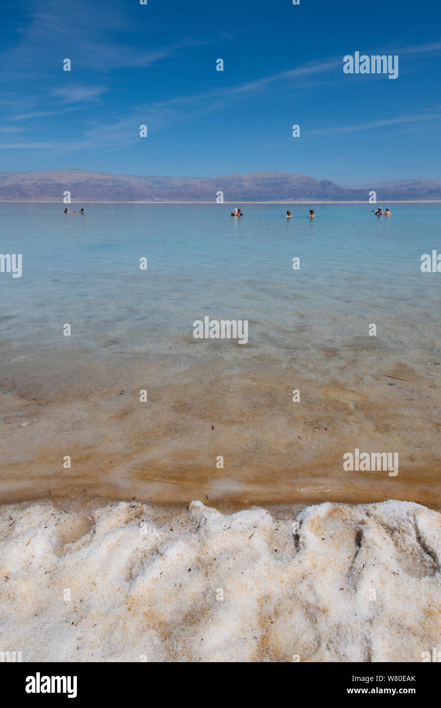 Israel, Dead Sea. The lowest place in the world at over 400 meters ...