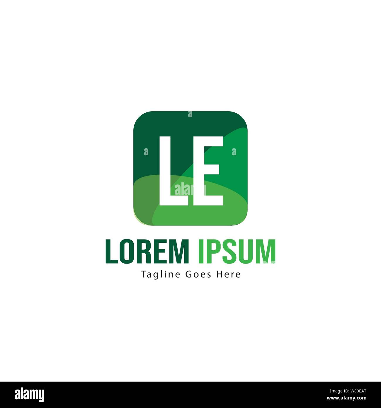 Initial LE logo template with modern frame. Minimalist LE letter logo ...