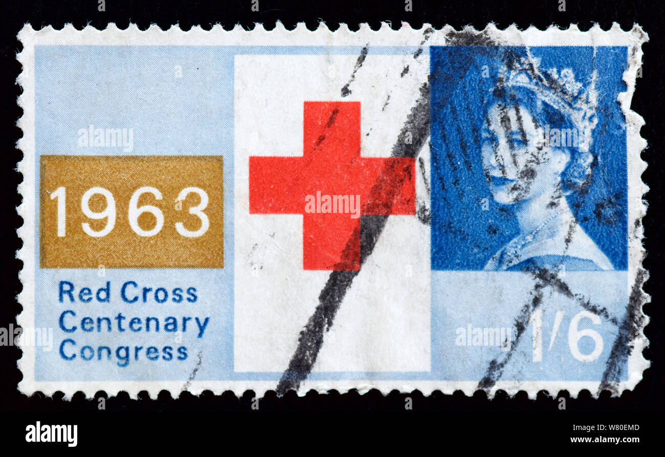 Great Britain Postage Stamp - Red Cross Centenary Congress Stock Photo ...