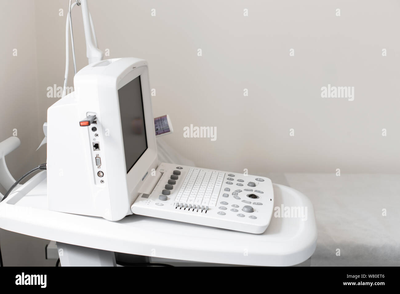 ultrasound machine close-up in a bright office clinic Stock Photo - Alamy