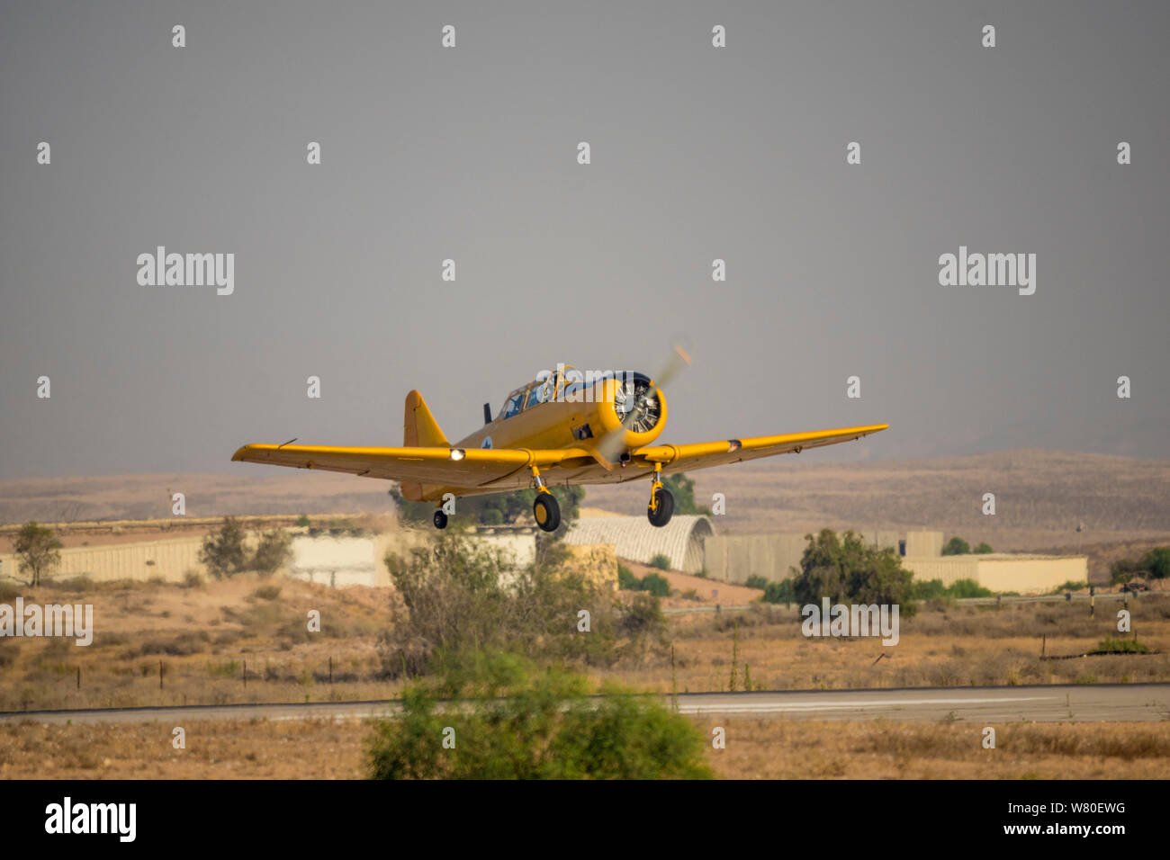 Israel. Vintage North American T-6 Texan/Harvard trainer aircraft ...