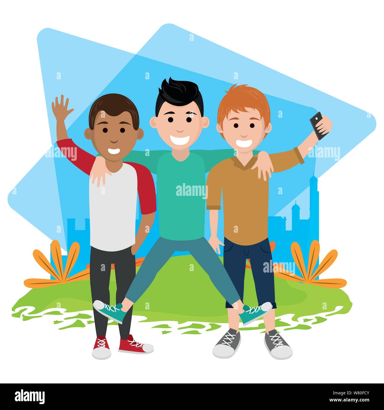 People Being Friendly Clipart