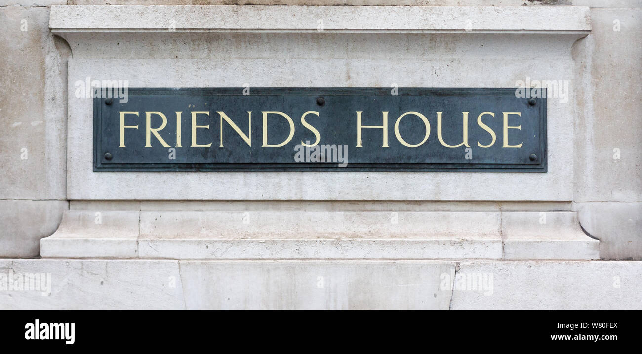 Sign saying Friends House Stock Photo - Alamy