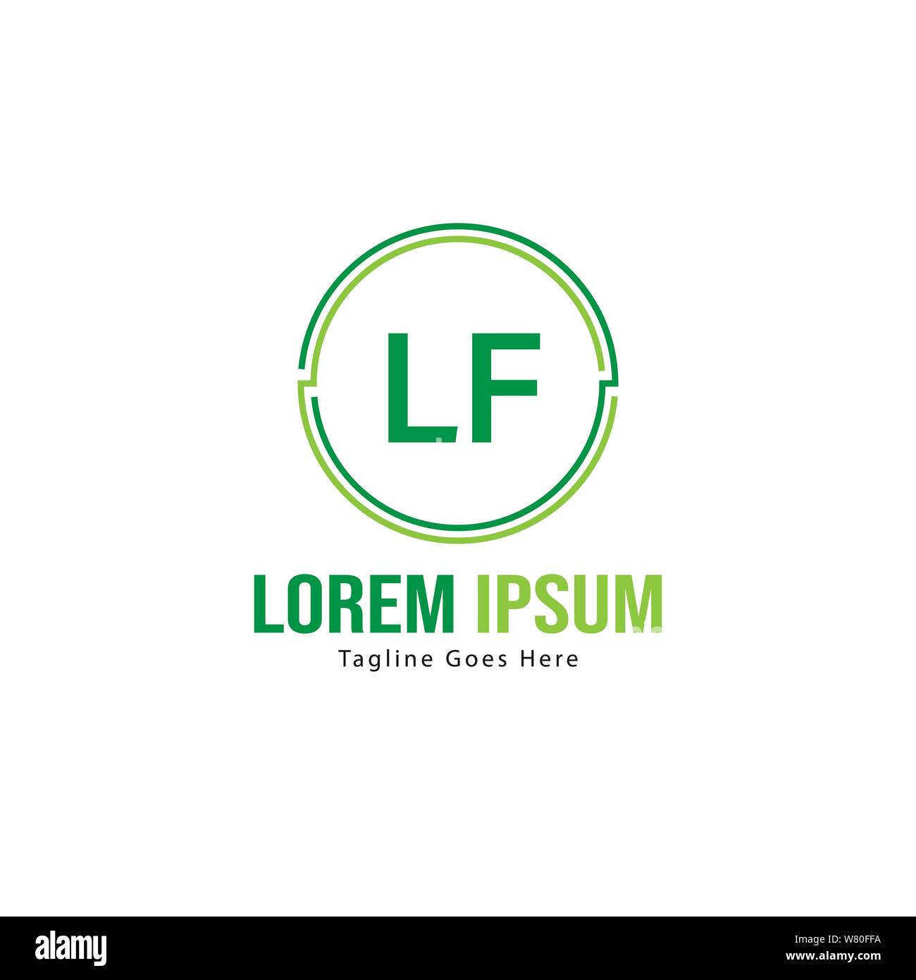Initial LF logo template with modern frame. Minimalist LF letter logo ...