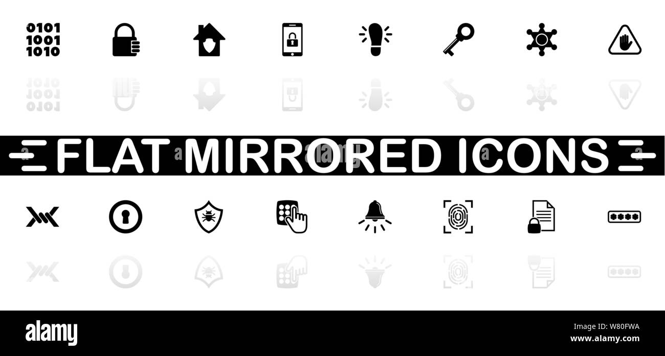 Safety icons - Black symbol on white background. Simple illustration ...