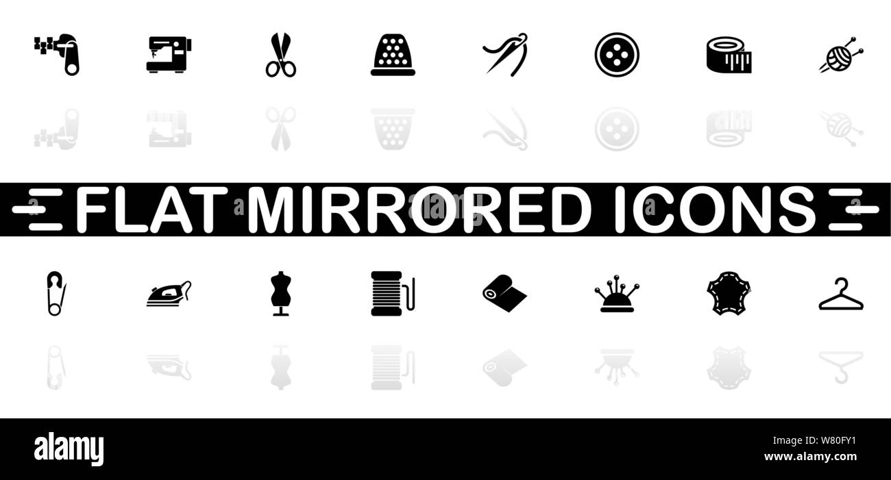 Tailoring icons - Black symbol on white background. Simple illustration ...