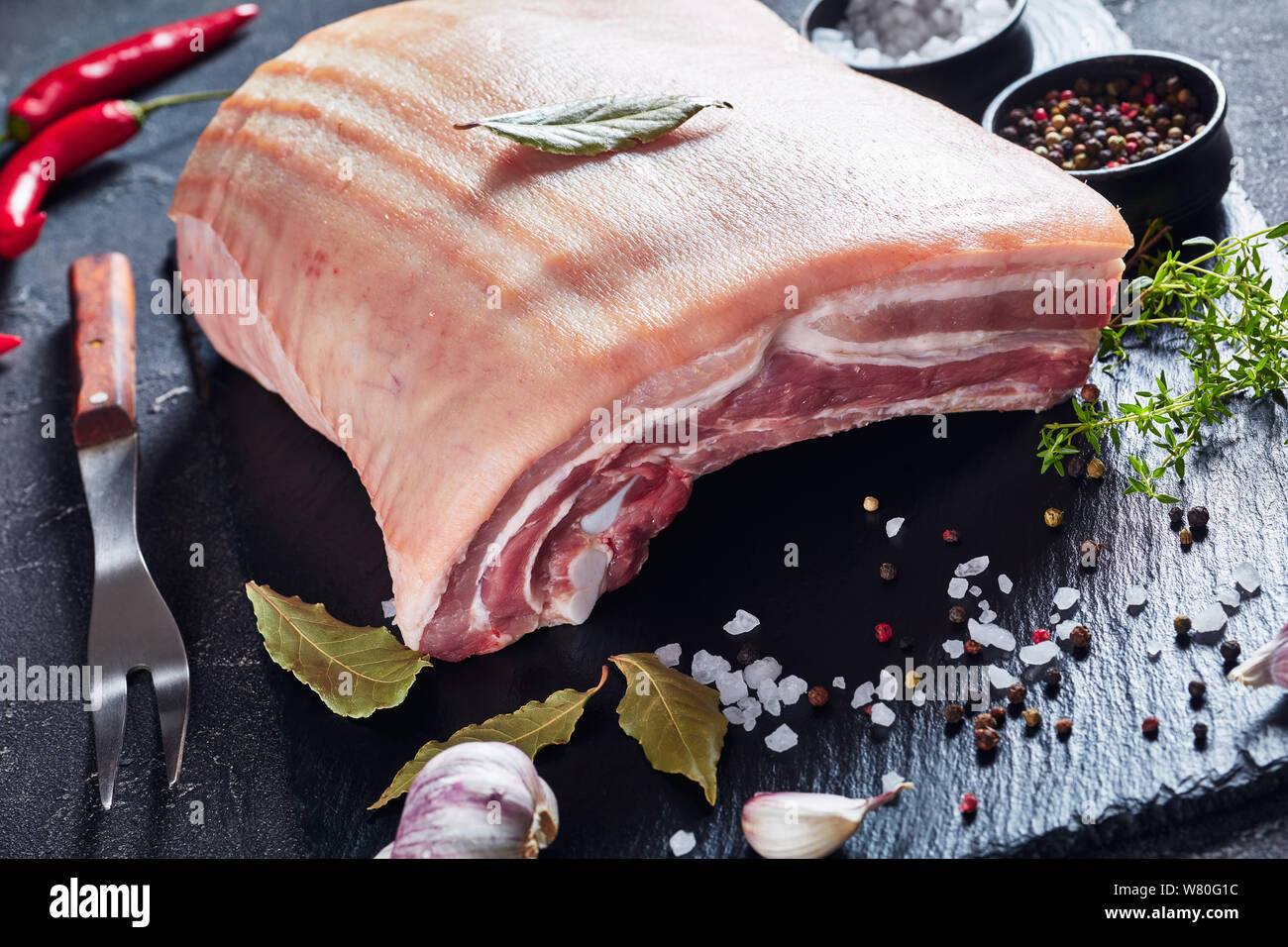 Raw pork belly hi-res stock photography and images - Alamy