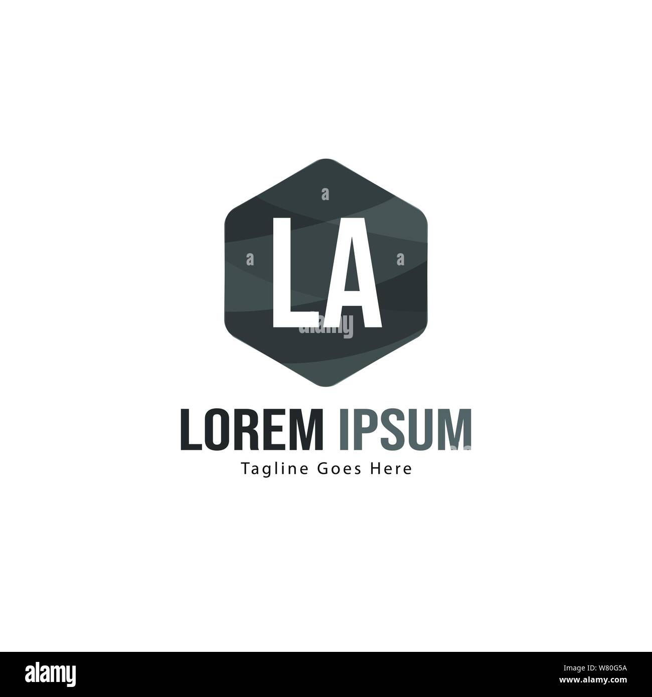 Initial LA logo template with modern frame. Minimalist LA letter logo ...