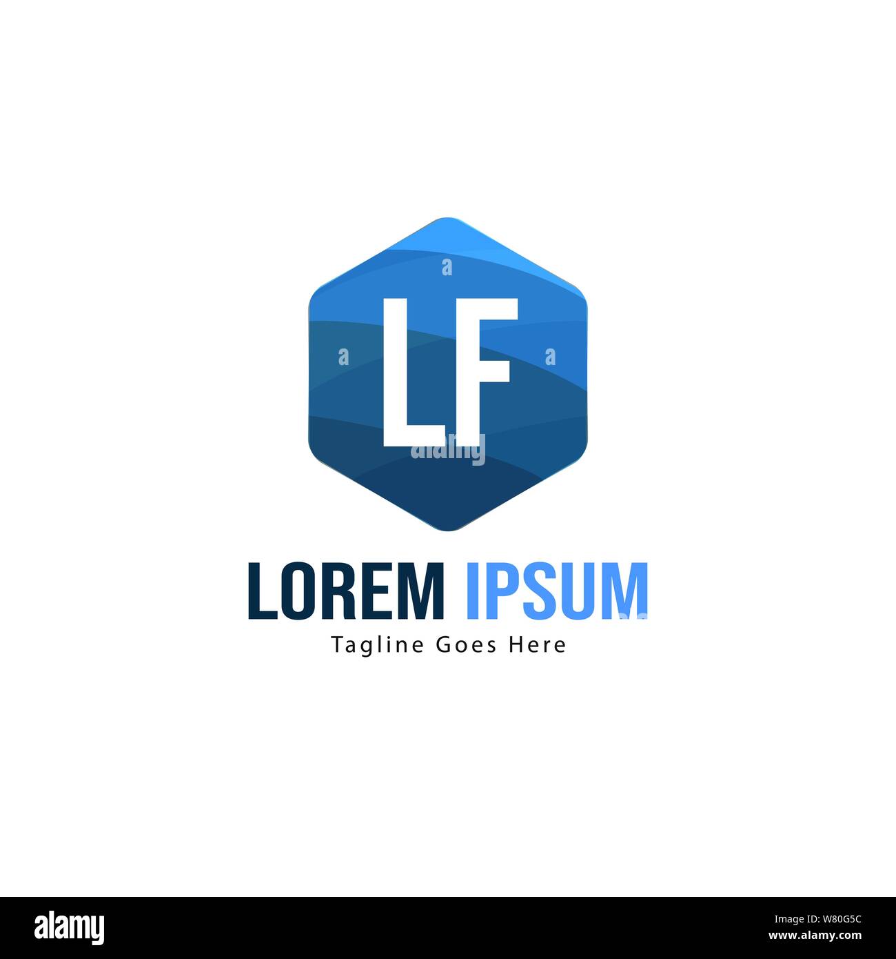 Initial LF logo template with modern frame. Minimalist LF letter logo ...