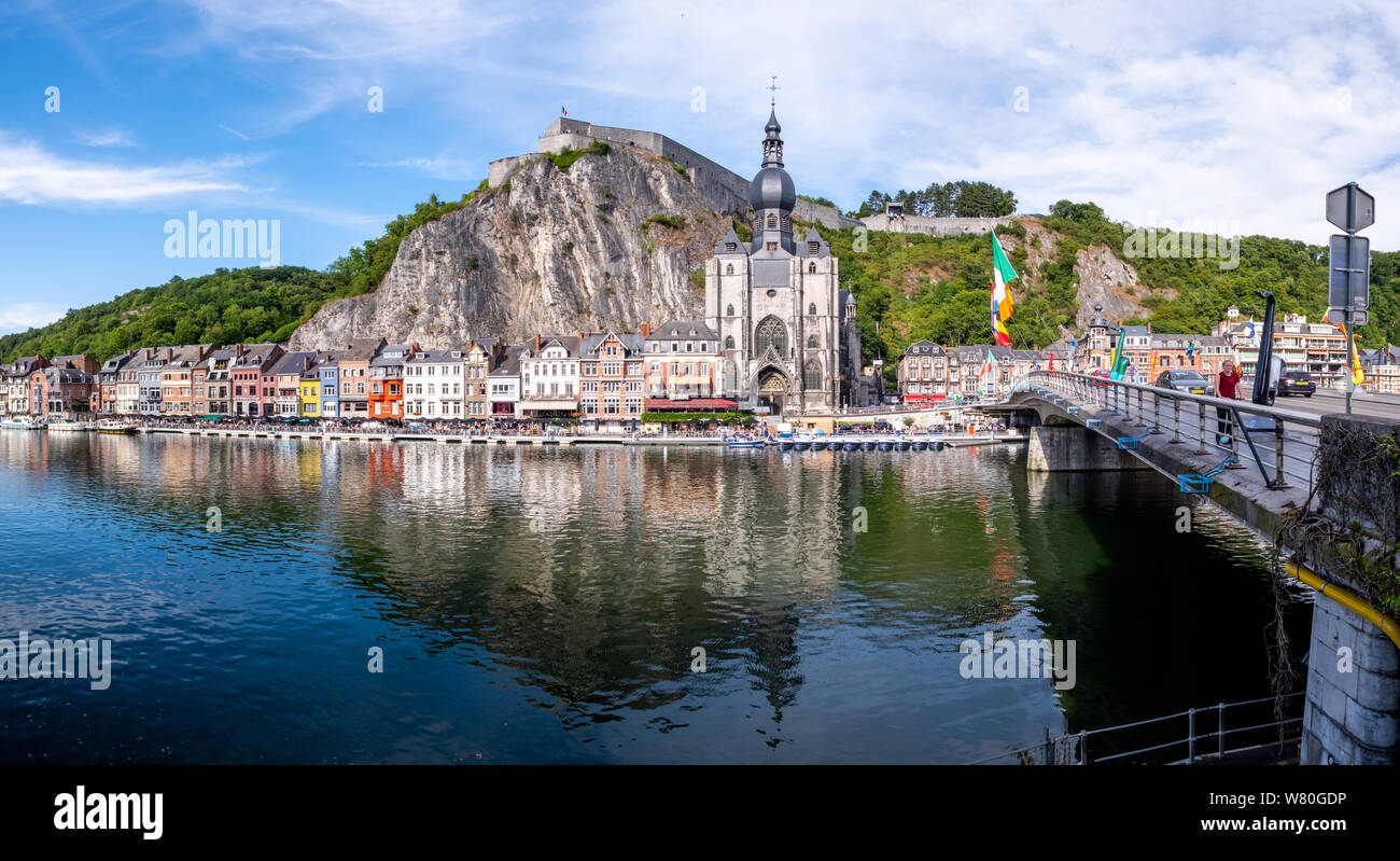 Panoramic view of Dinant Belgium Stock Photo - Alamy
