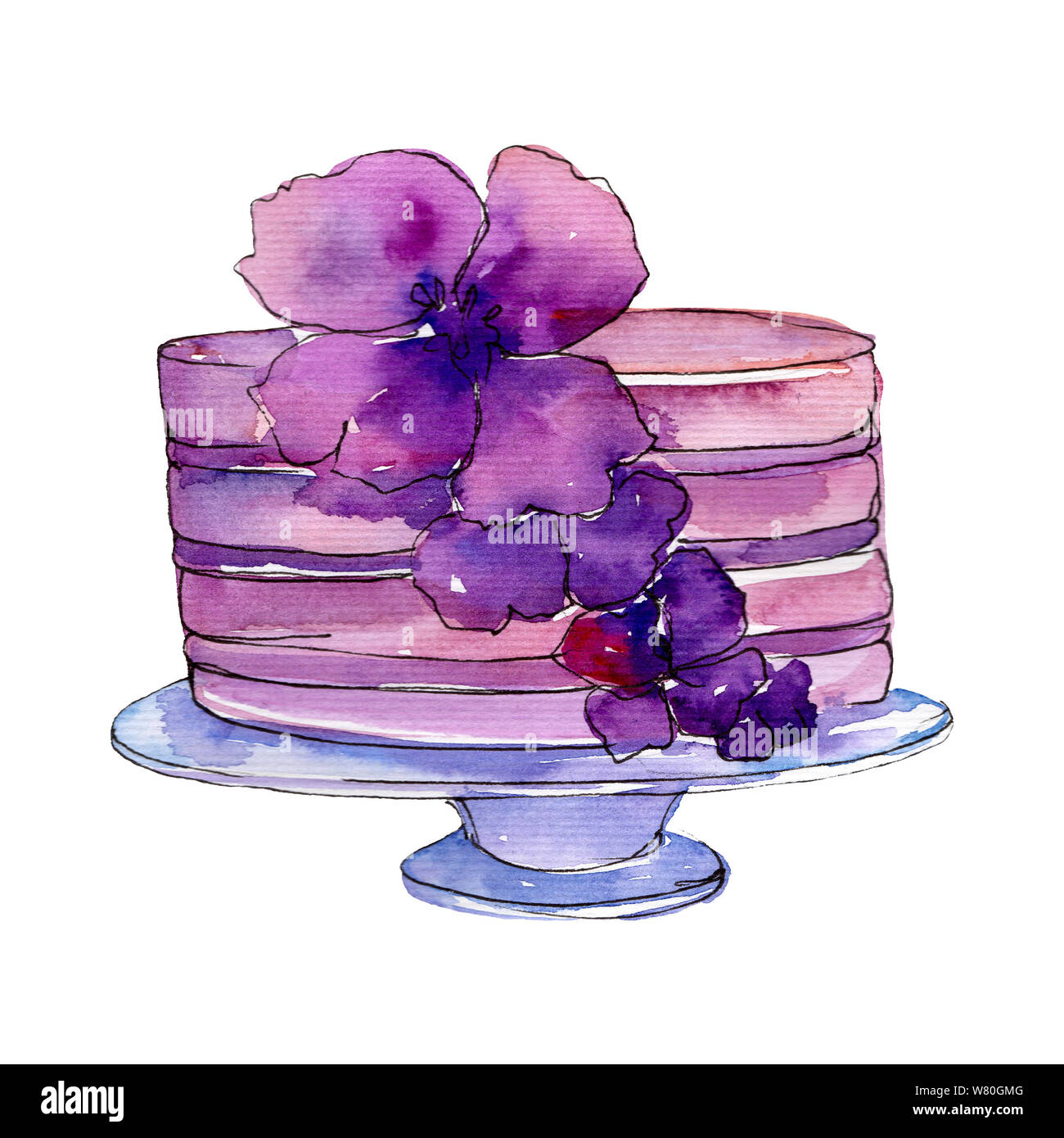Purple Cake Clipart