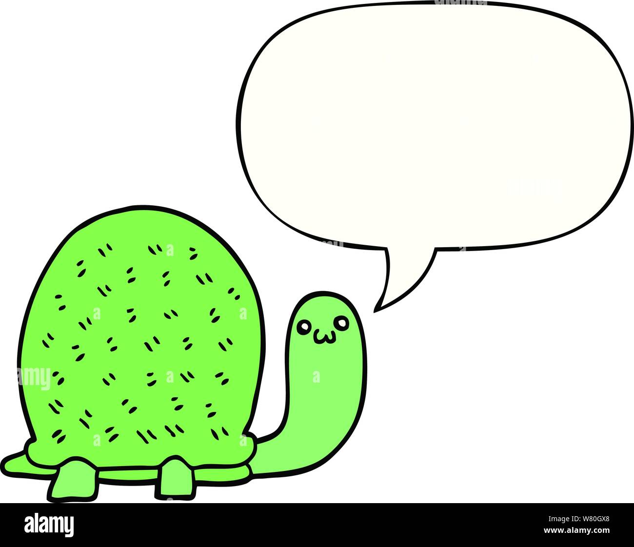 cute cartoon turtle with speech bubble Stock Vector Image & Art - Alamy