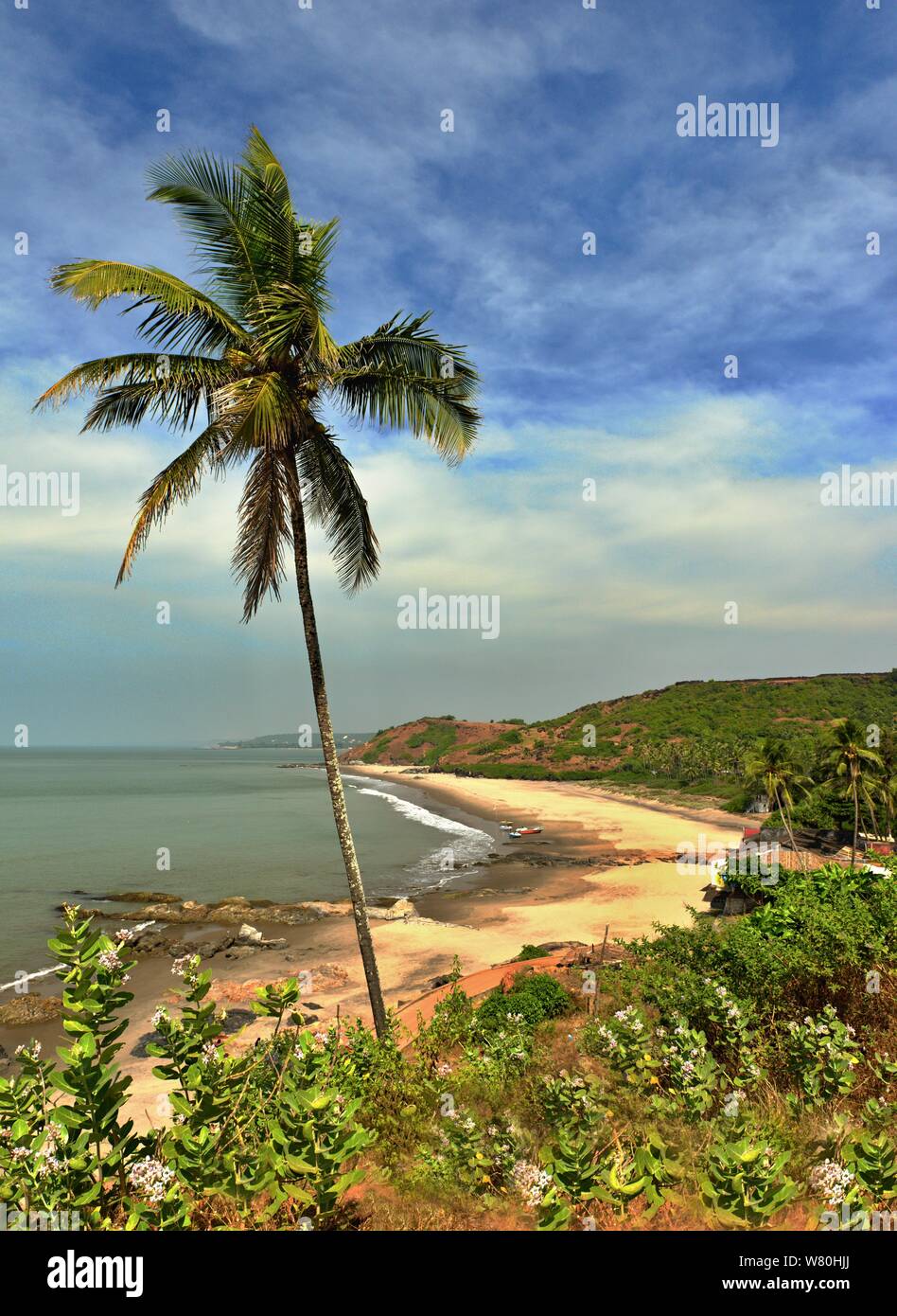 Goa cliff top beach hi-res stock photography and images - Alamy