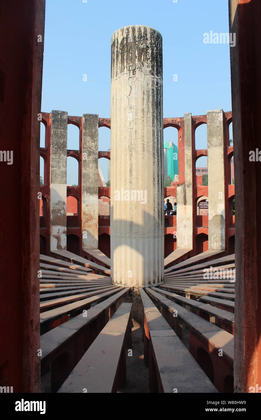 the inside of Rama Yantra, Jantar Mantar Stock Photo - Alamy