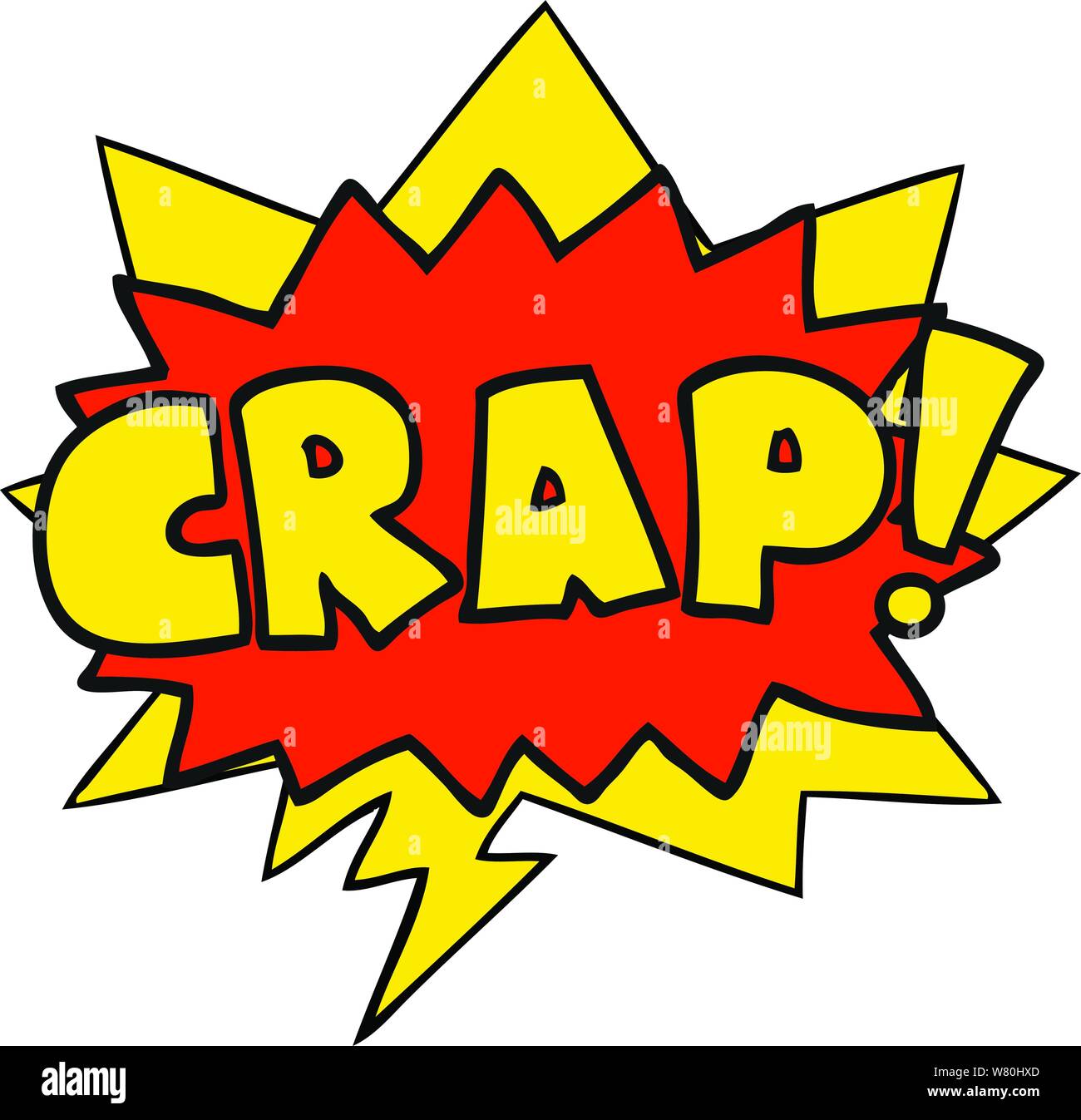 cartoon word Crap! with speech bubble Stock Vector Image & Art - Alamy