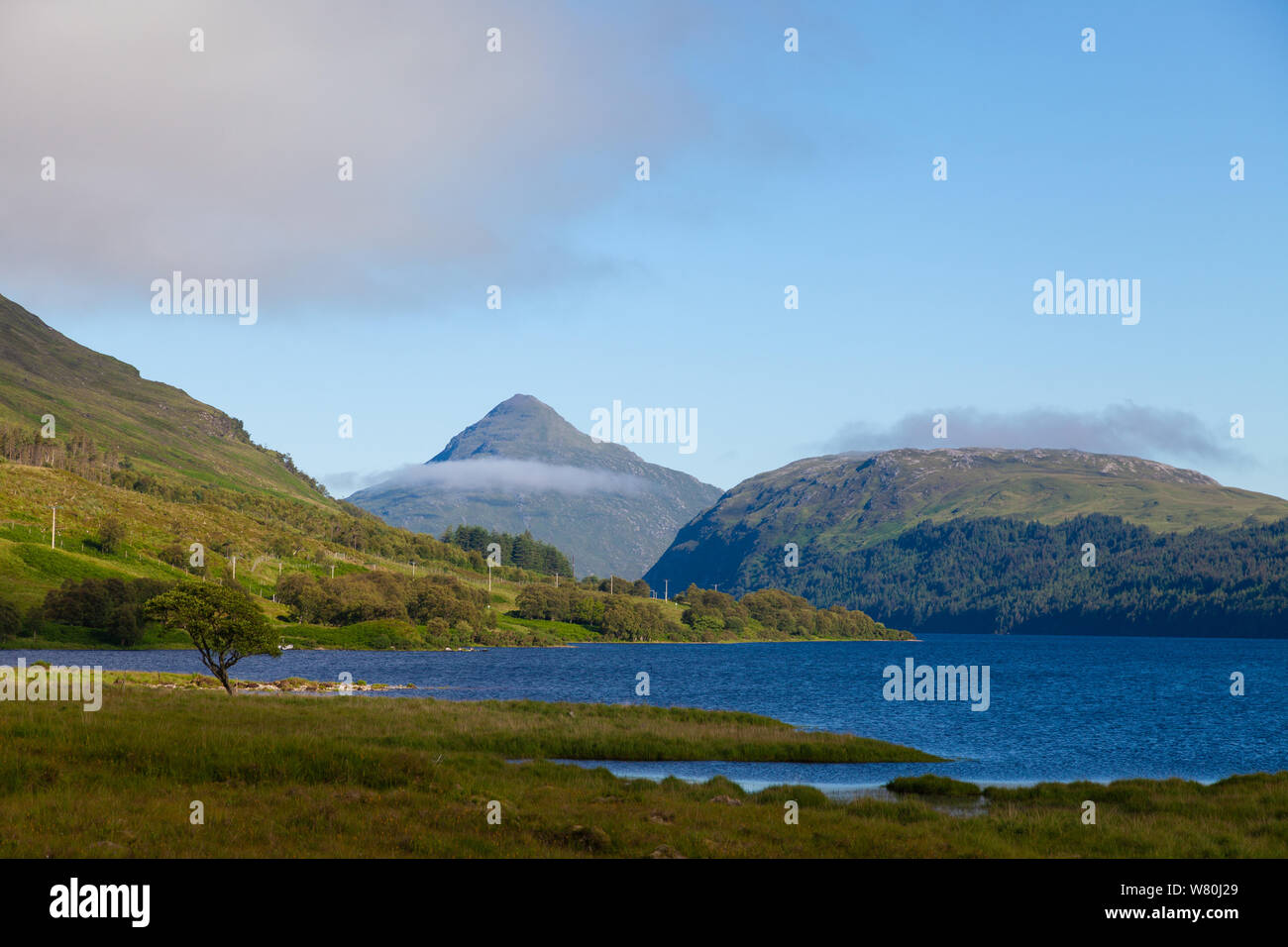 The distinctive shape of Ben Stack seen from Loch More Sutherland ...