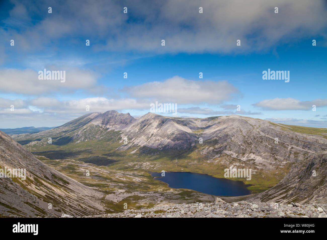 The long ridge of Foinaven seen from Arkle, Sutherland, Scotland Stock ...