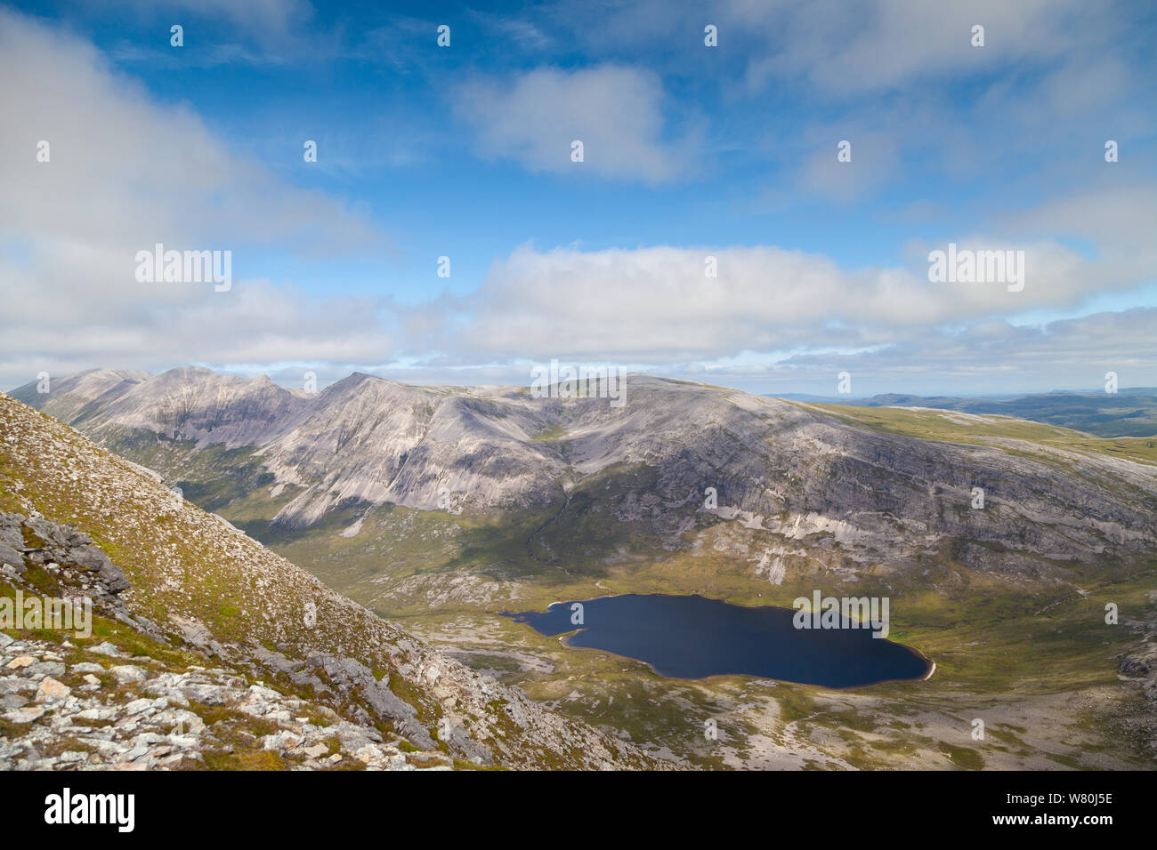 The long ridge of Foinaven seen from Arkle, Sutherland, Scotland Stock ...