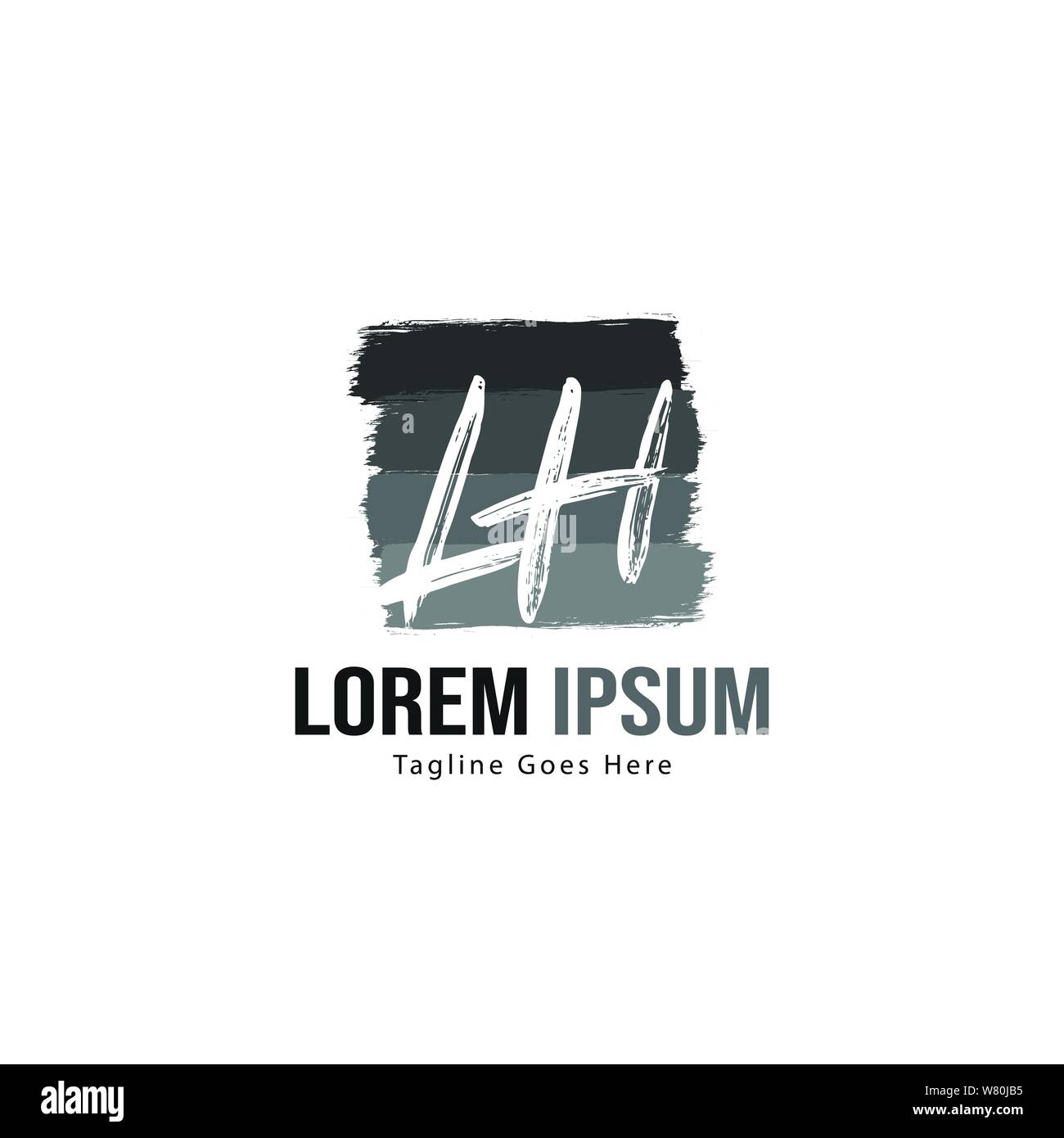 Initial LH logo template with modern frame. Minimalist LH letter logo ...