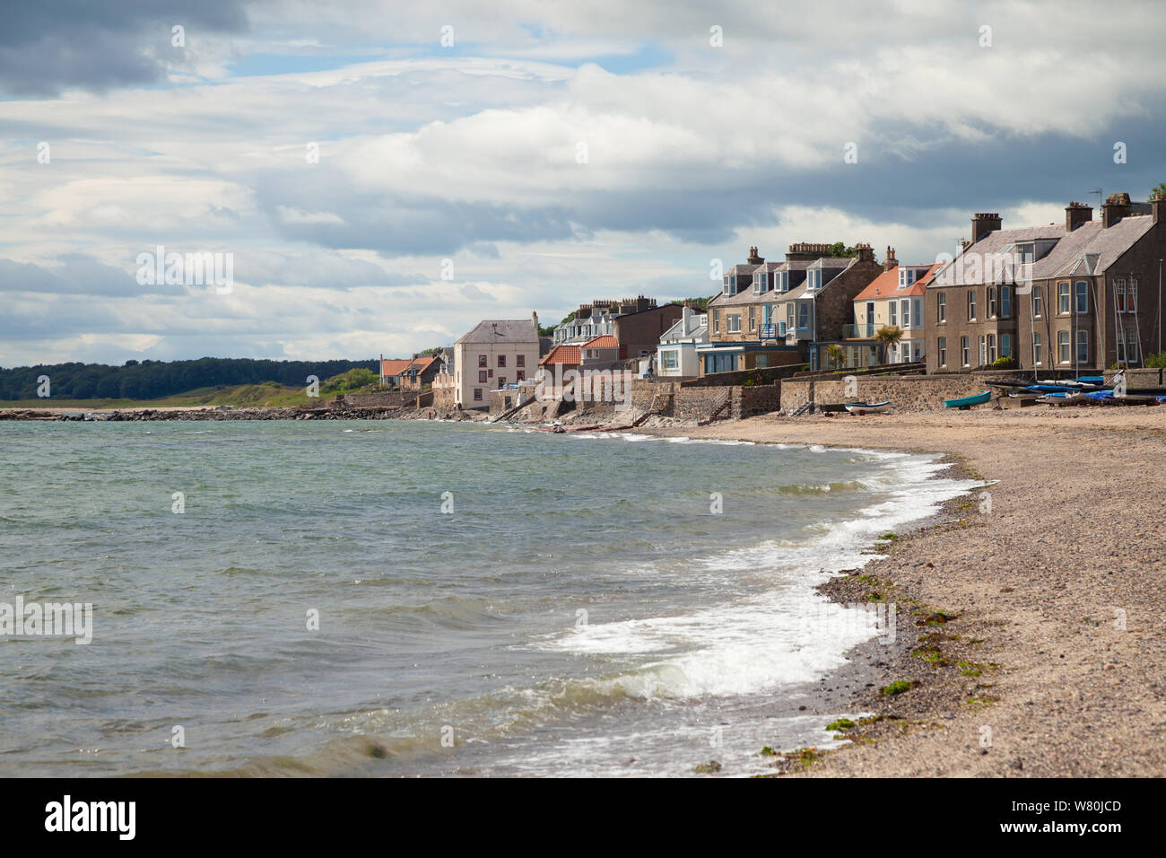 Sea front houses in Lower Largo Fife Scotland Stock Photo - Alamy