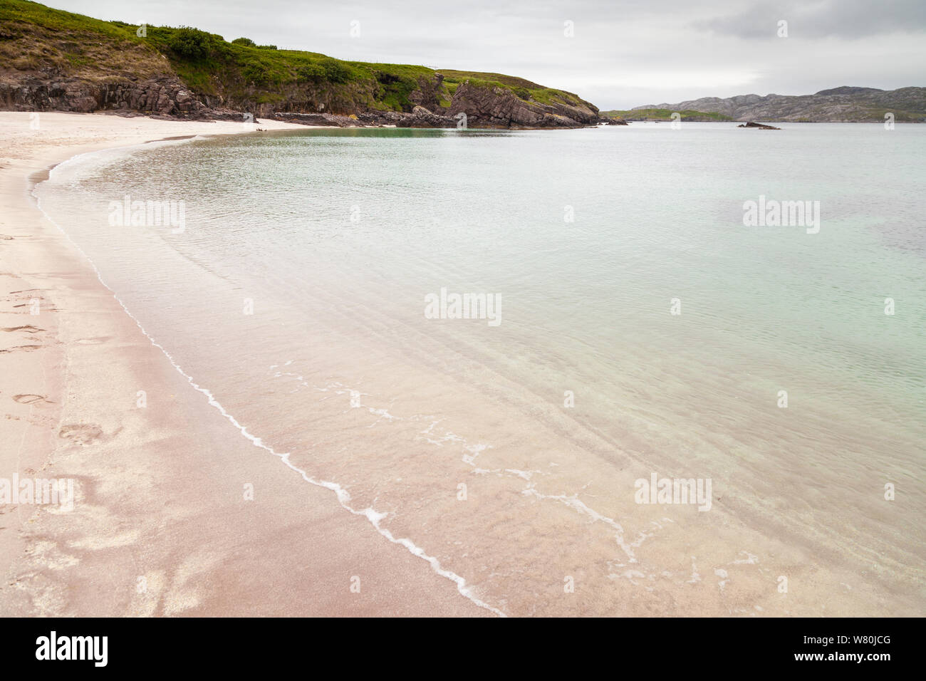 A sandy bay on Handa Island Scotland Stock Photo - Alamy