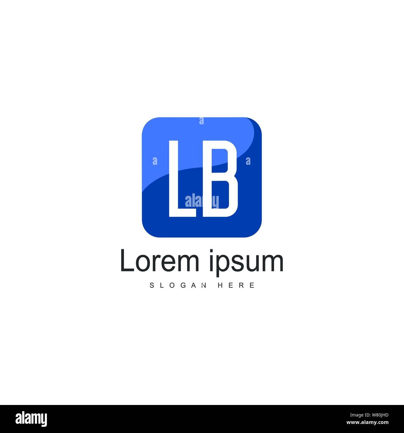 Initial LB logo template with modern frame. Minimalist LB letter logo ...