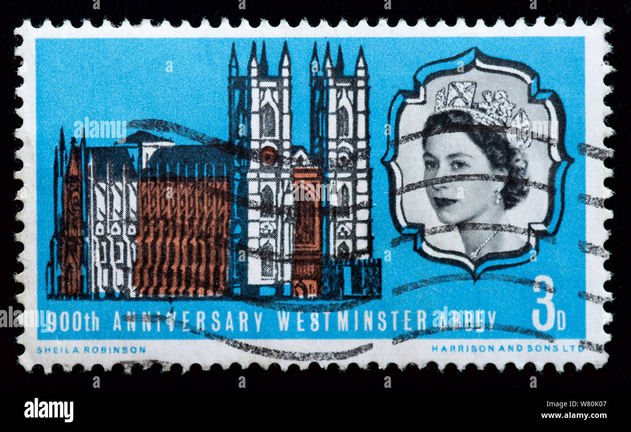 Great Britain Postage Stamp - Westminster Abbey Stock Photo - Alamy