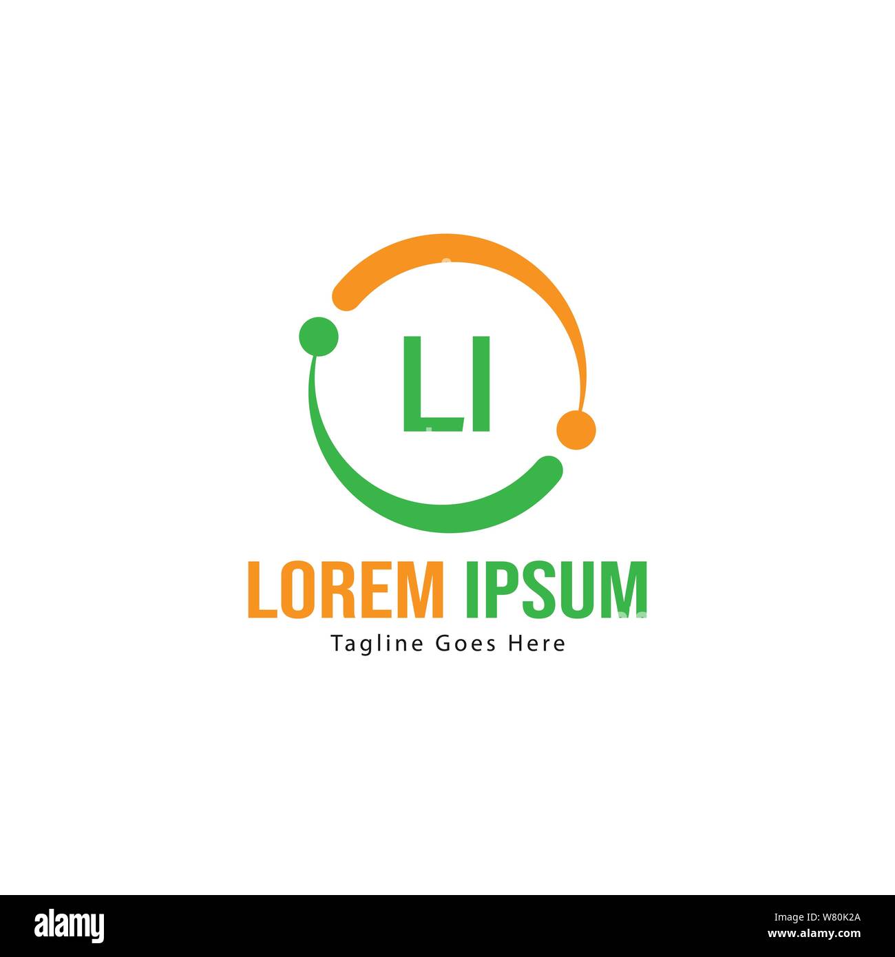 Initial LI logo template with modern frame. Minimalist LI letter logo ...