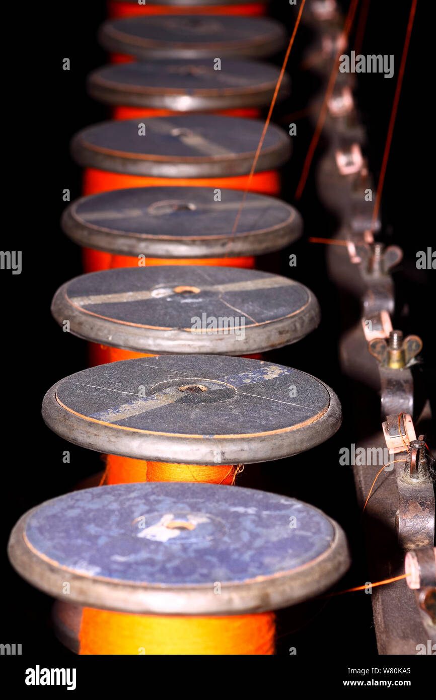 Weaving mill bobbins hi-res stock photography and images - Alamy