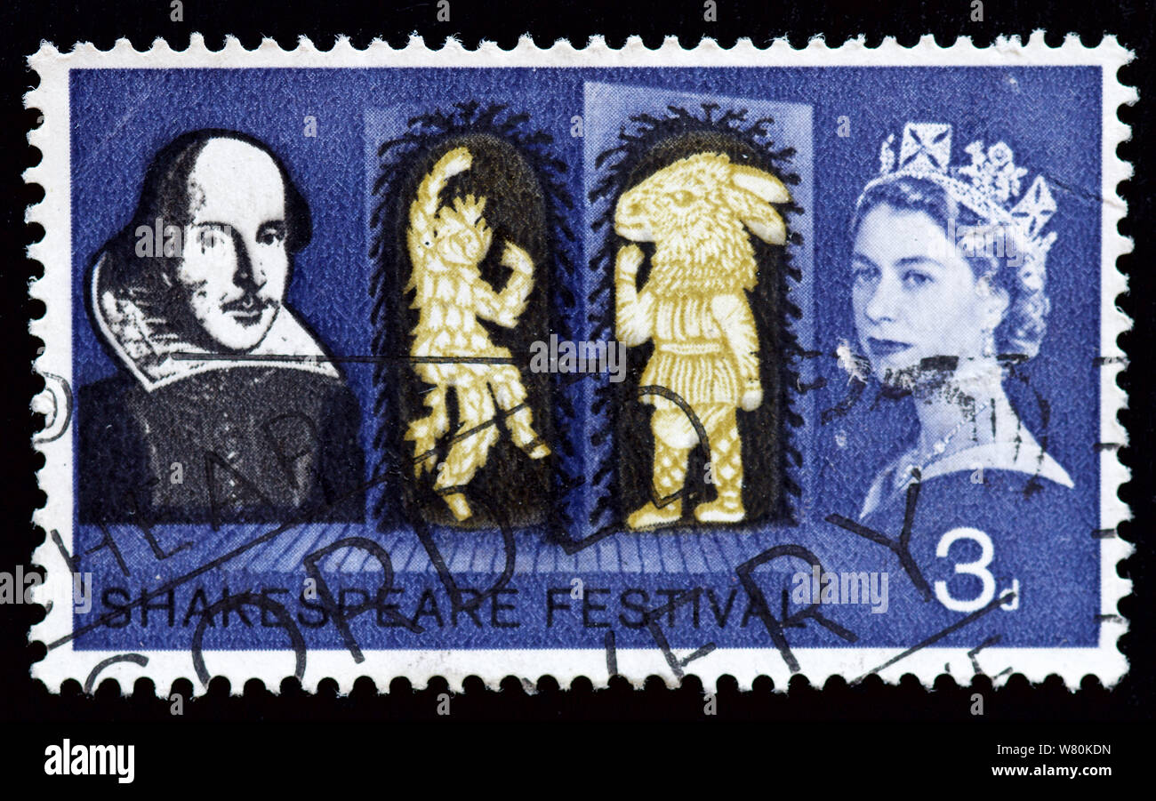 Great Britain Postage Stamp - Shakespeare Festival Stock Photo - Alamy