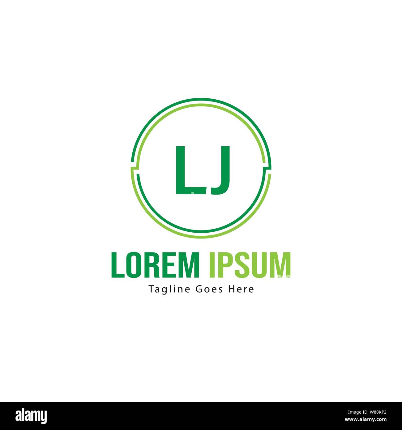 Initial LJ logo template with modern frame. Minimalist LJ letter logo ...