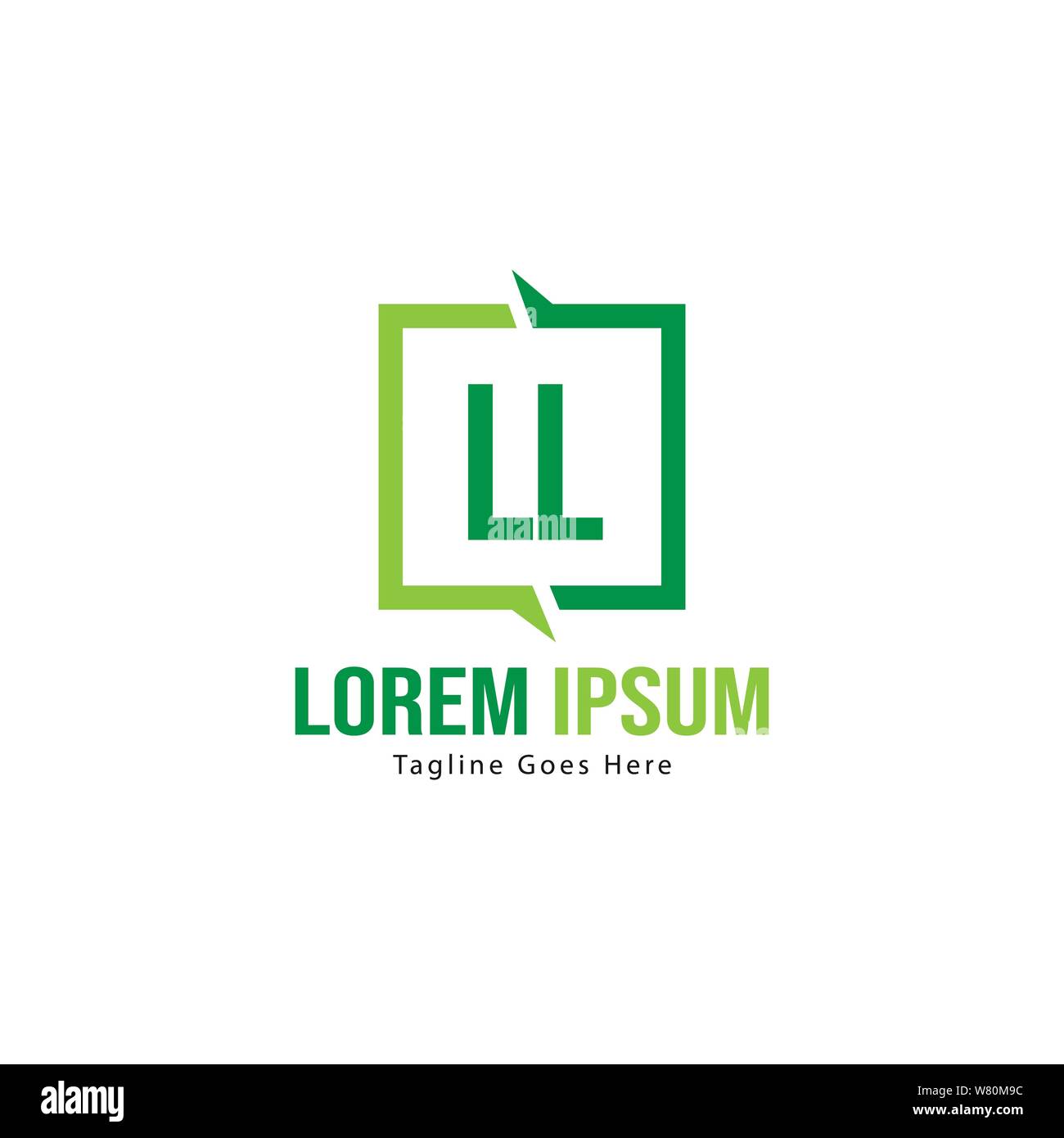 Initial LL logo template with modern frame. Minimalist LL letter logo ...