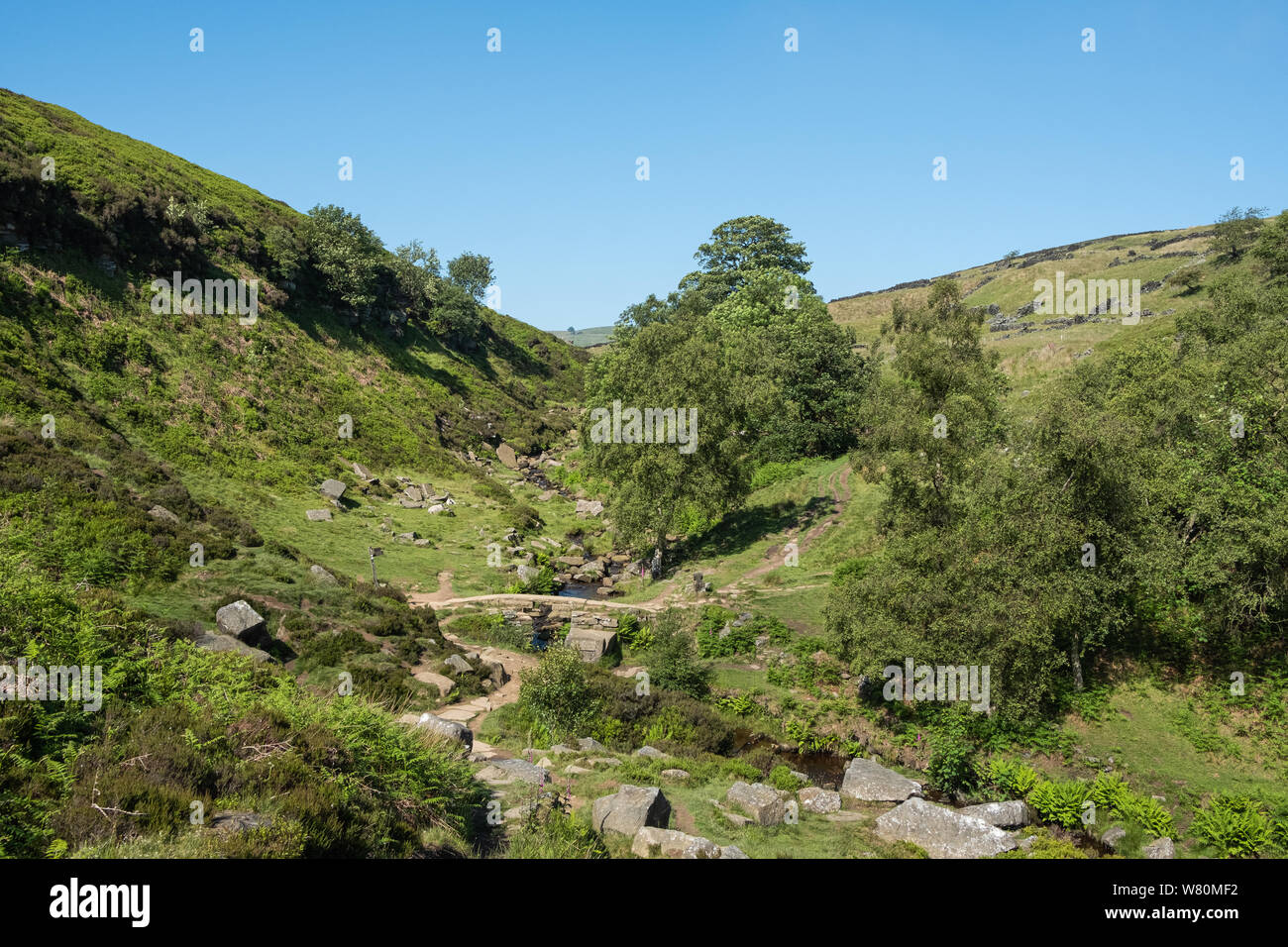 The Bronte Bridge, Haworth Moor, West Yorkshire, England Stock Photo ...