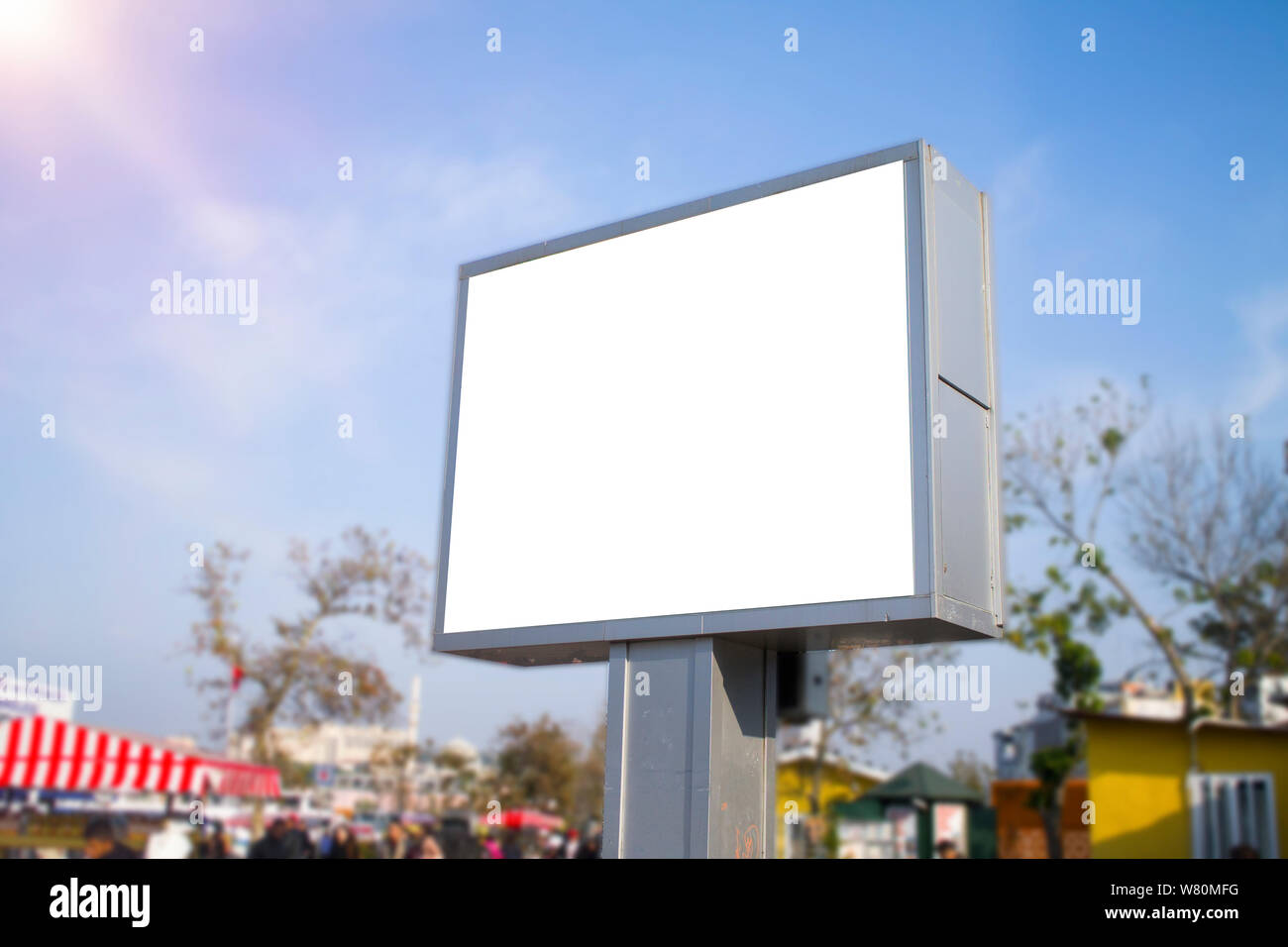 Billboard mockup white frame Stock Photo - Alamy