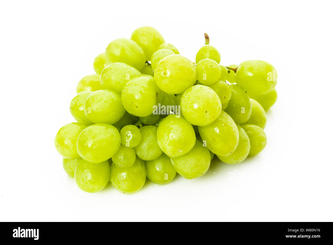 Green grape isolated on white background Stock Photo - Alamy