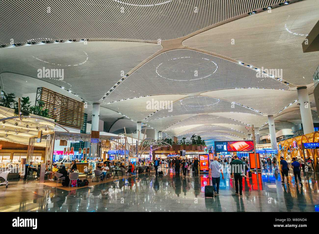 ISTANBUL,TURKEY,AUGUST 02, 2019: Interior view of the Istanbul new ...