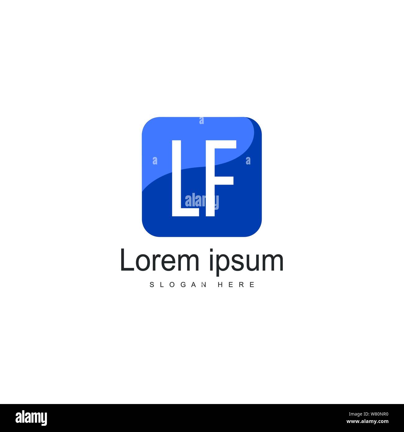 Initial LF logo template with modern frame. Minimalist LF letter logo vector illustration design ...