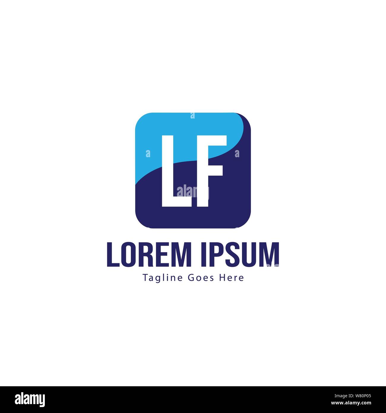 Initial LF logo template with modern frame. Minimalist LF letter logo ...