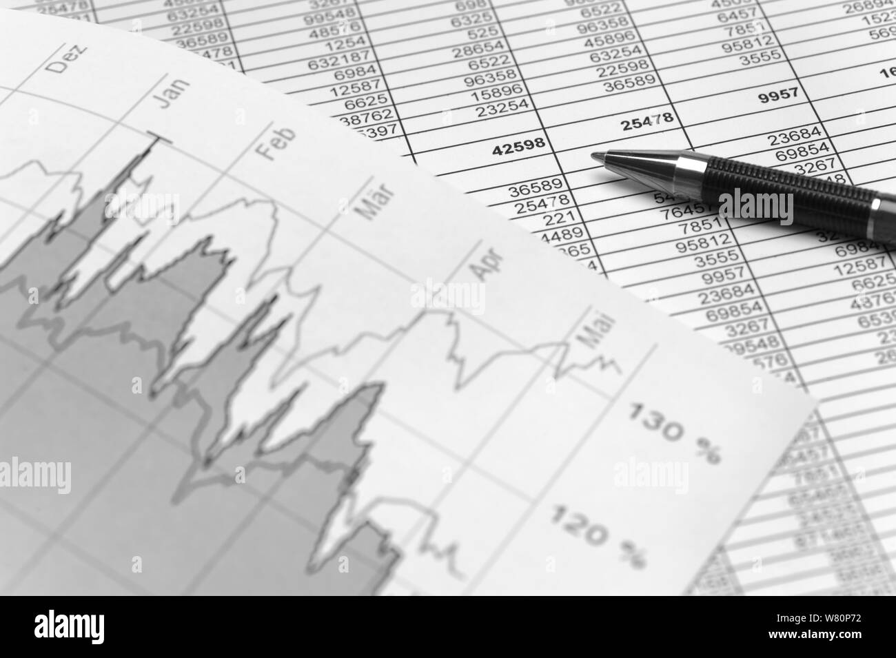 financial chart of stock market Stock Photo - Alamy