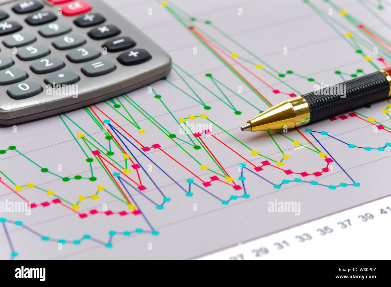 financial chart of stock market Stock Photo - Alamy