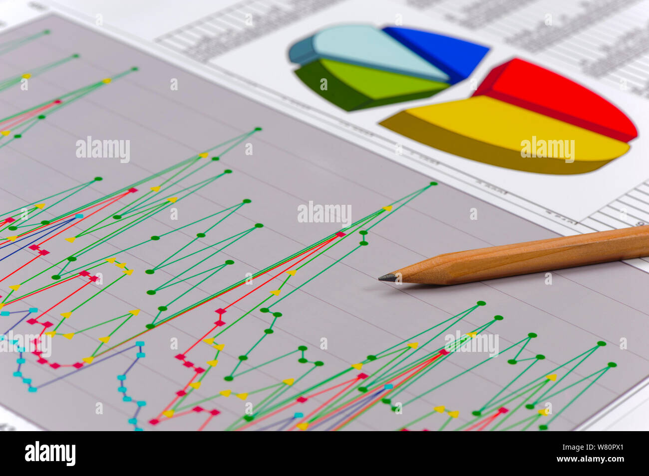 financial chart of stock market Stock Photo - Alamy