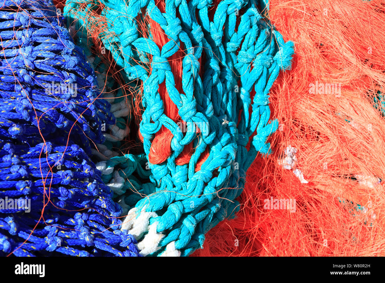 tangled mass of plastic fishing nets Stock Photo - Alamy