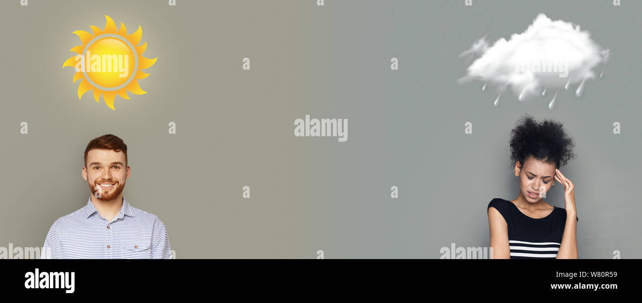 Woman forecasting weather hi-res stock photography and images - Alamy
